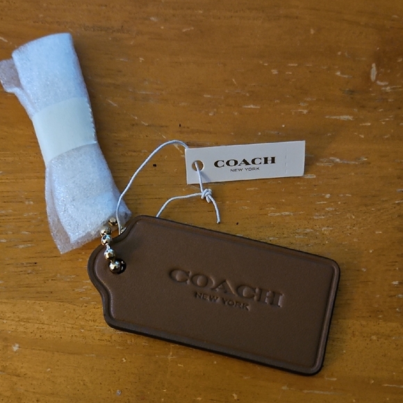 Coach | Accessories | Coach Tan Leather Hangtag | Poshmark